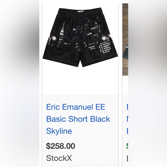 Eric Emanuel | Shorts | Eric Emanuel Ee Basic Shorts Black Skyline | Poshmark